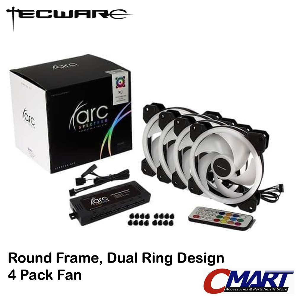Jual Tecware ARC Spectrum F3 RGB Kipas Fan Casing Case PC 4 Pack ARC-F3 ...