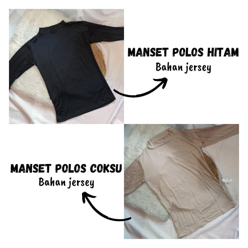 Jual Manset Polos dalaman Hitam Coksu Cream Bahan Jersey model Baju ...