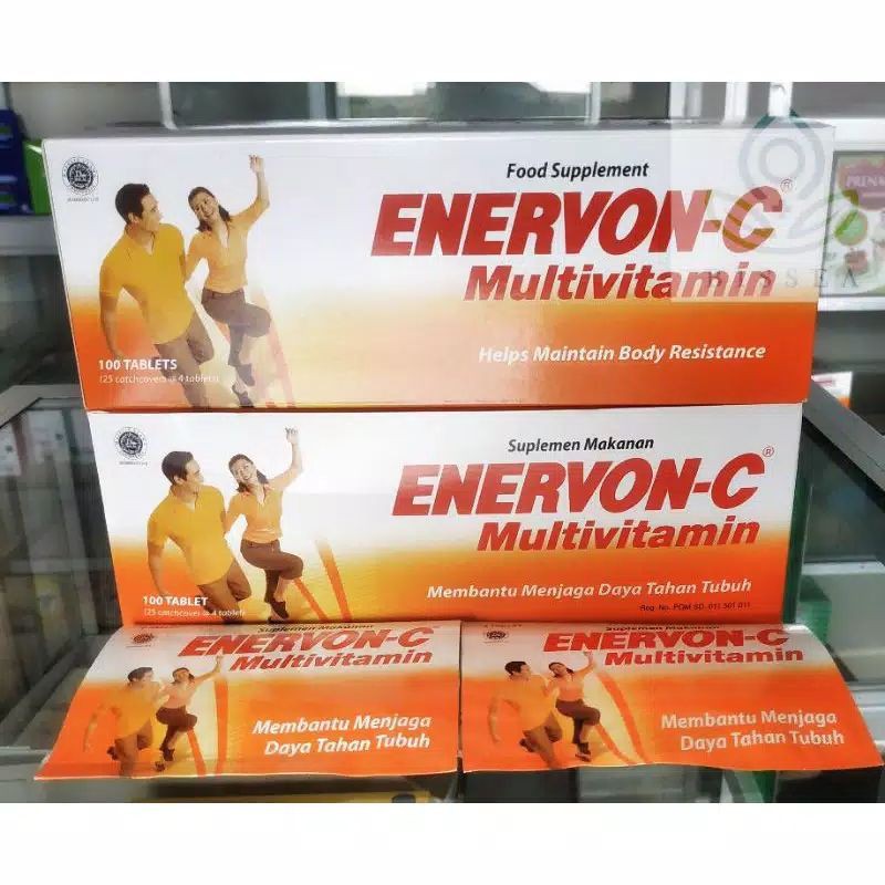 Jual ENERVON C multivitamin/ vitamin c 500/ vitamin daya tahan tubuh ...