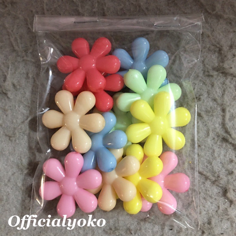 Jual Manik Bunga Daisy Warna Pastel Besar & Kecil (15gram) | Shopee ...