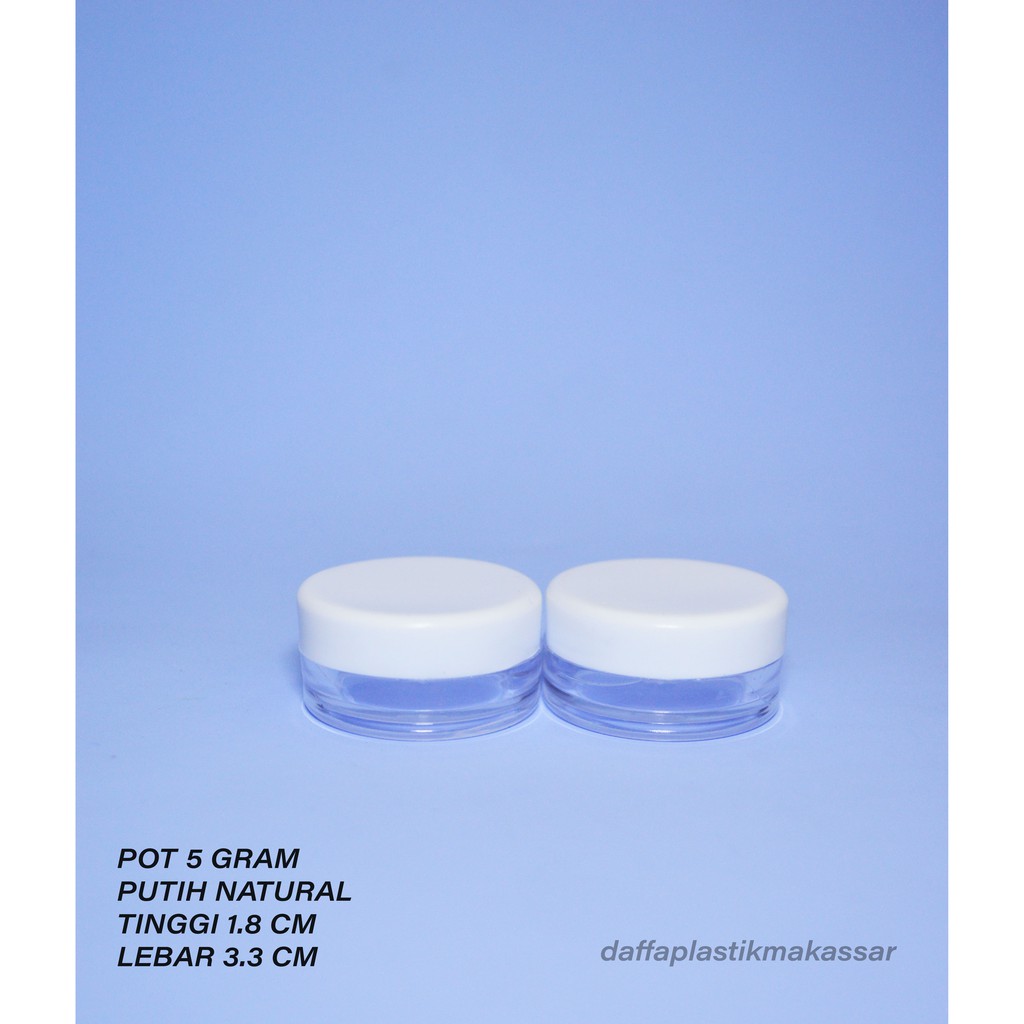 Jual POT 5 GRAM PUTIH NATURAL (Kemasan 25 pcs Harga @ Rp 1500) | Shopee ...