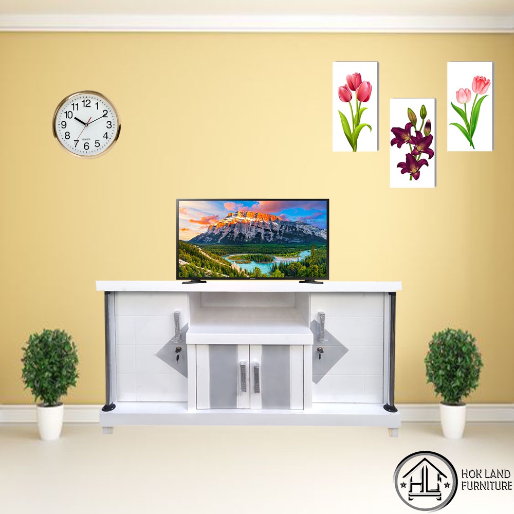 Jual Bufet tv pendek 120 cm / meja tv rata / meja tv minimalis / bufet ...
