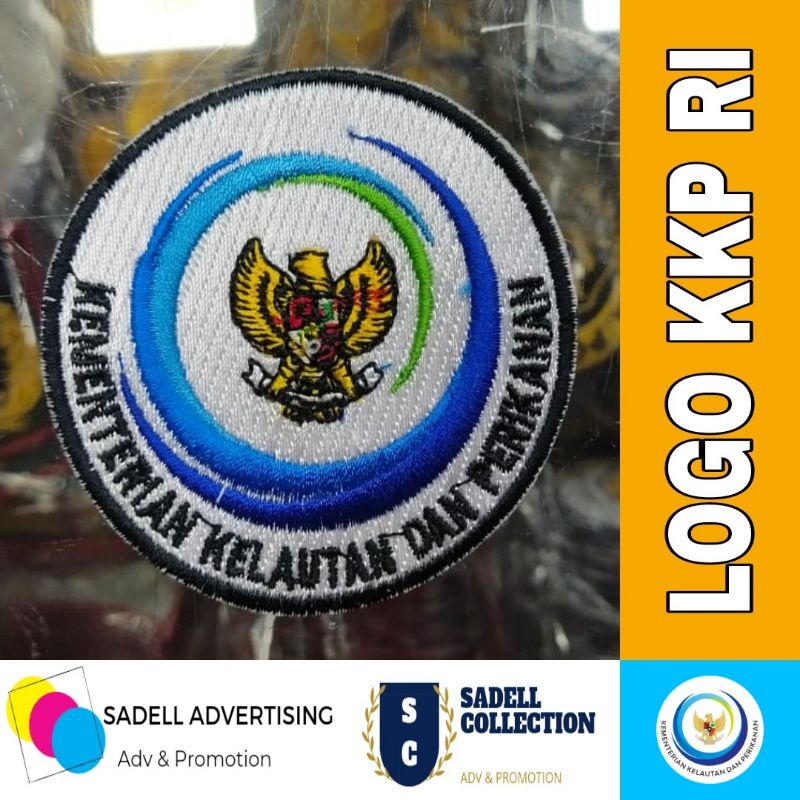 Jual Logo KKP RI Kementerian Kelautan dan Perikanan RI Bordir Isi 5 Pcs ...