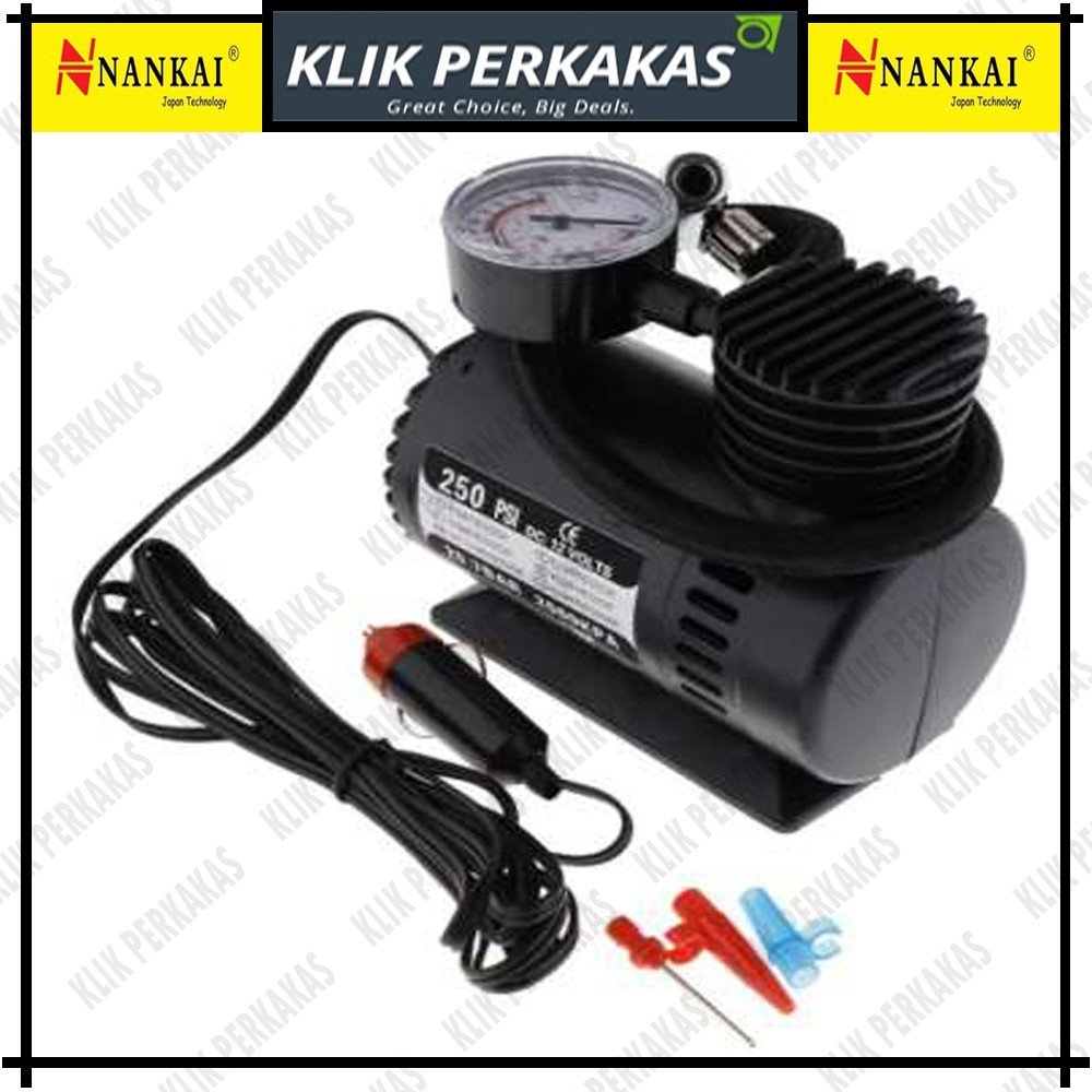 Jual COMPRESSOR KOMPRESSOR MINI POMPA ANGIN BAN MOBIL NANKAI PORTABLE ...