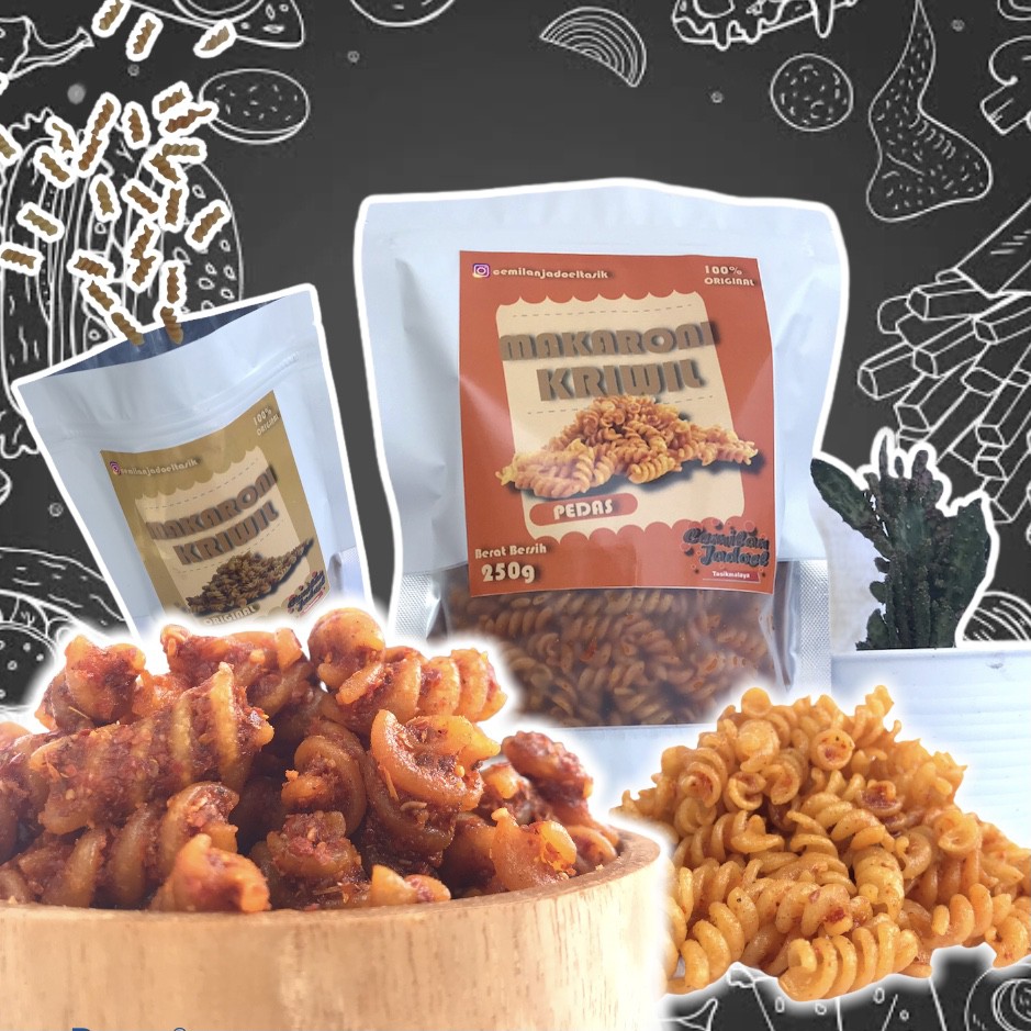 Jual Cemilan Snack Makaroni Kriwil / Spiral Berat 250gr Camilan Makanan ...