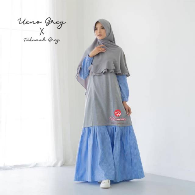 Jual Gamis Ueno Grey Ori Humaira | Shopee Indonesia
