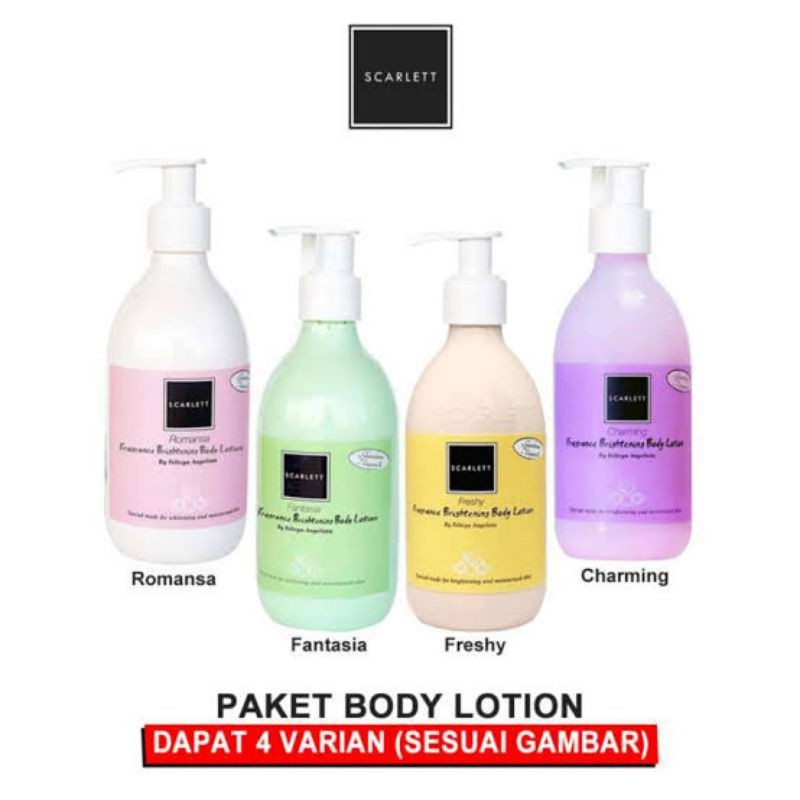 Jual Original/body lotion scarllet 4 varian/4 body lotion | Shopee ...
