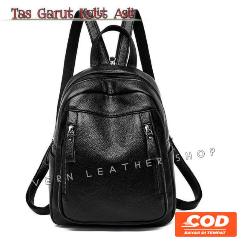 Jual TAS RANSEL WANITA KULIT SAPI ASLI PAPIRUT GARUT | Shopee Indonesia