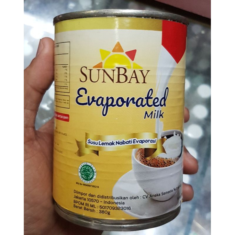 Jual SUNBAY Evaporated Milk - Susu Lemak Nabati Evaporasi 380gr ...