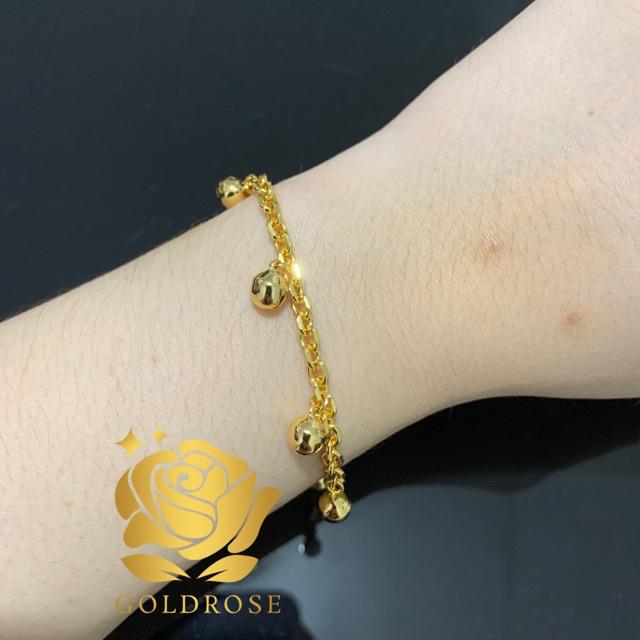 Jual Gelang Titanium Wanita Krincing Lapis Emas 18k ANTI KARAT ...
