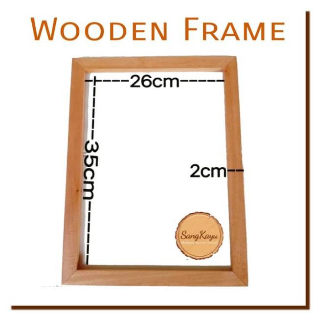 Jual Simple wood frame 40x30x1,5 polaroid photo frame rangka bingkai kayu | Shopee Indonesia