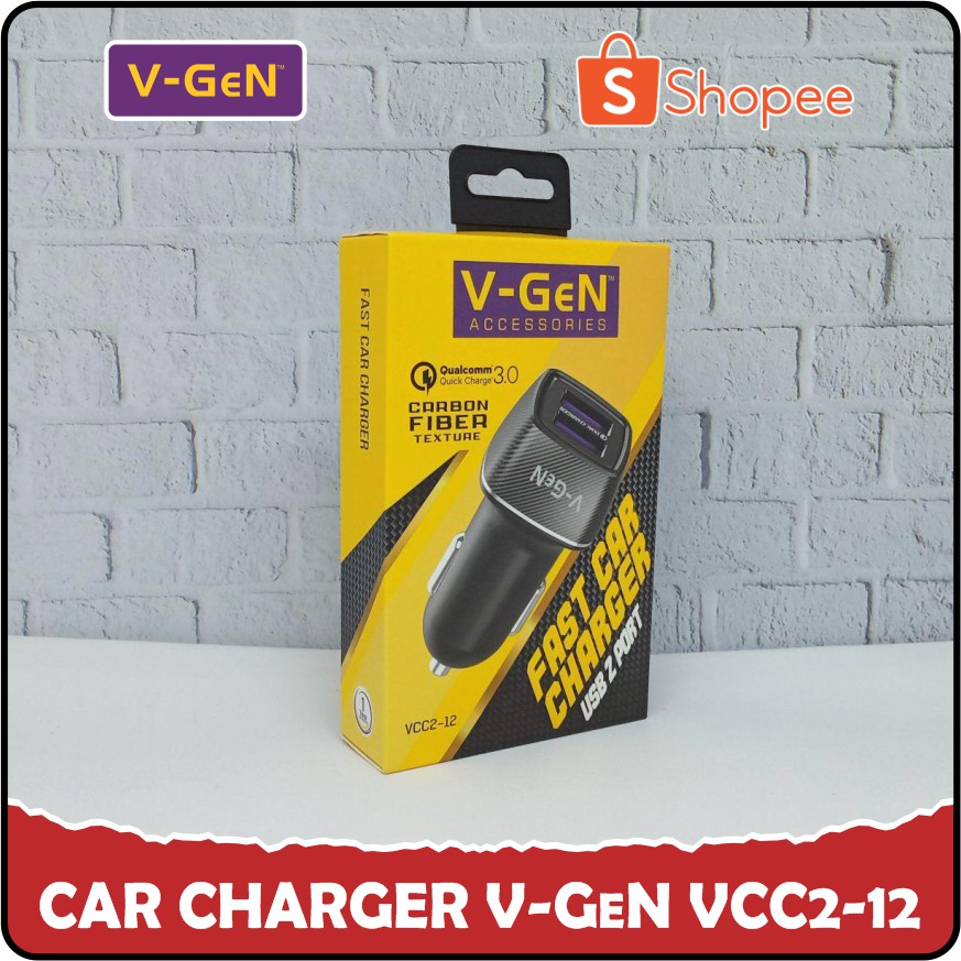 Jual 41239 | SV-Vgen VCC2-12 | Fast Car Charger V-Gen VCC2-12 2 Port ...