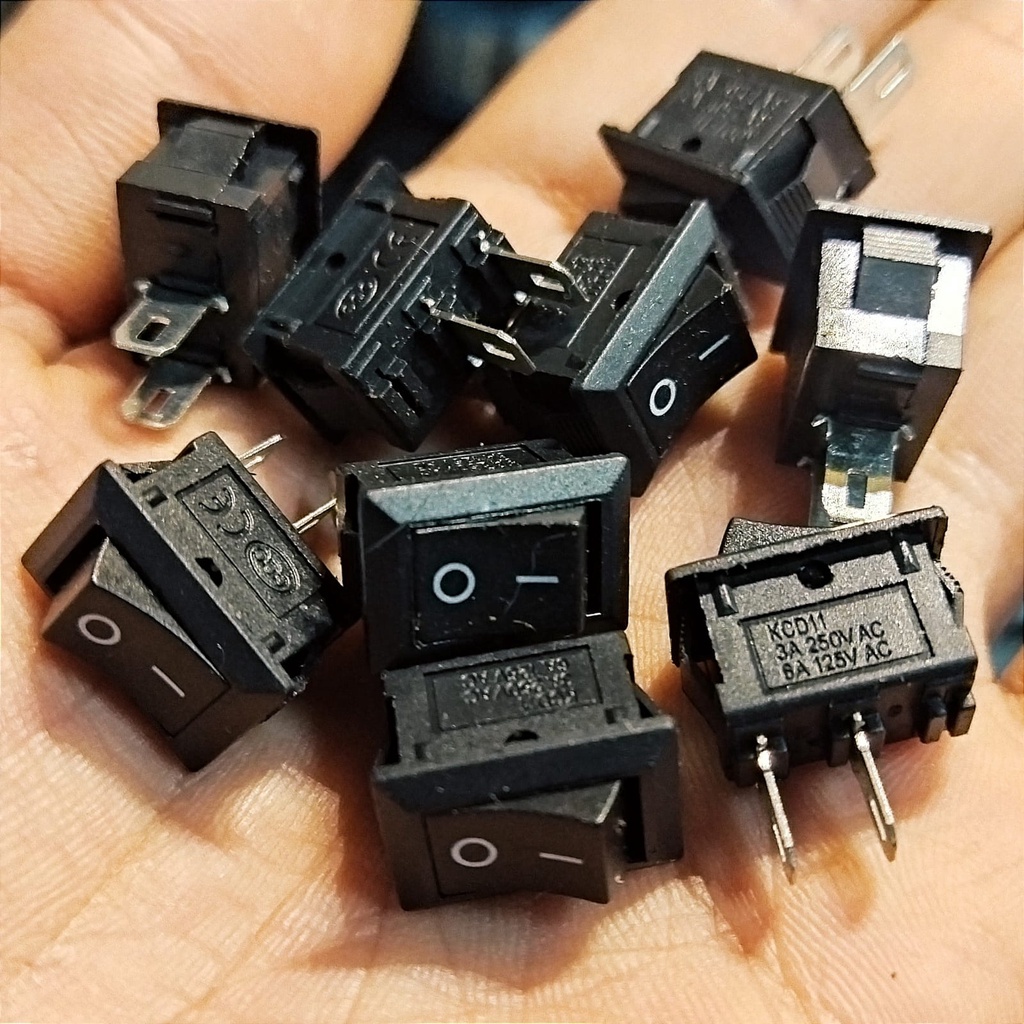 Jual Rocker switches KCD11 2 Pin saklar on off ukuran mini 15x10mm ...