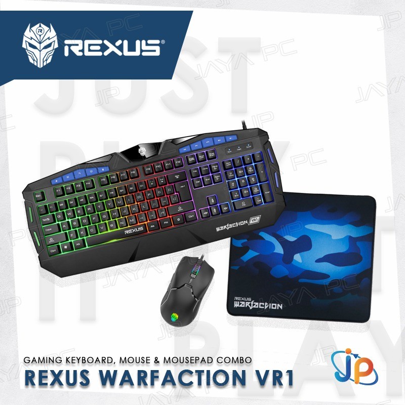 Jual Rexus Combo Warfaction VR1 - Gaming keyboard/ Mouse/ Mousepad ...