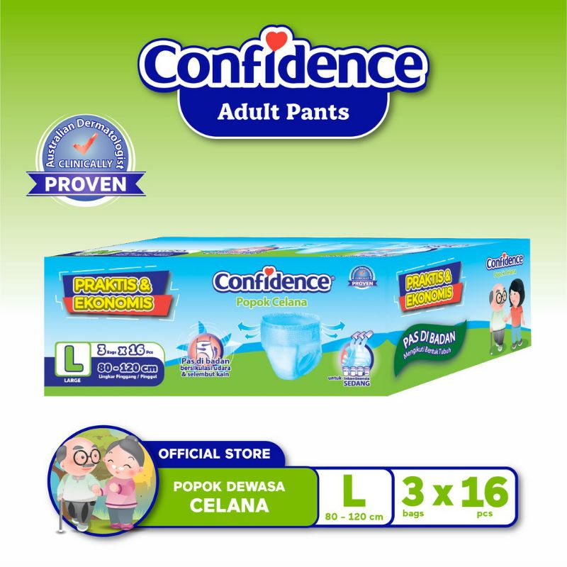 Jual Confidence Premium Pants E-Pack L3 X 16's / Confidence Premium ...