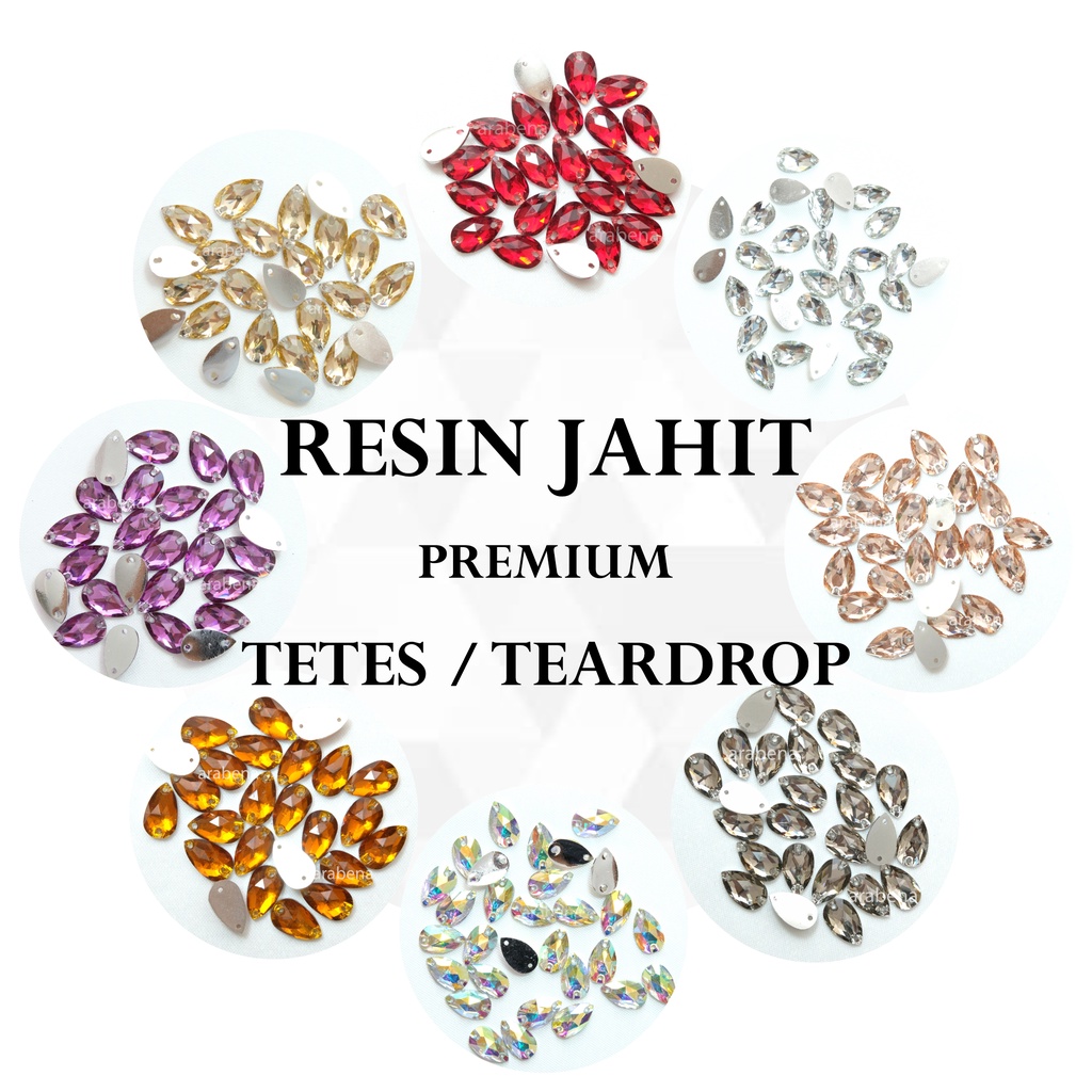 Jual RESIN TETES PREMIUM BANYAK WARNA 7x12mm | Shopee Indonesia