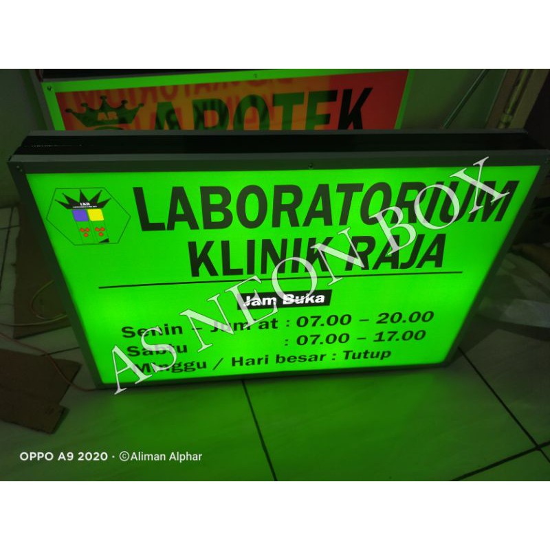 Jual Neon box 60x40cm visual 2 sisi | Shopee Indonesia