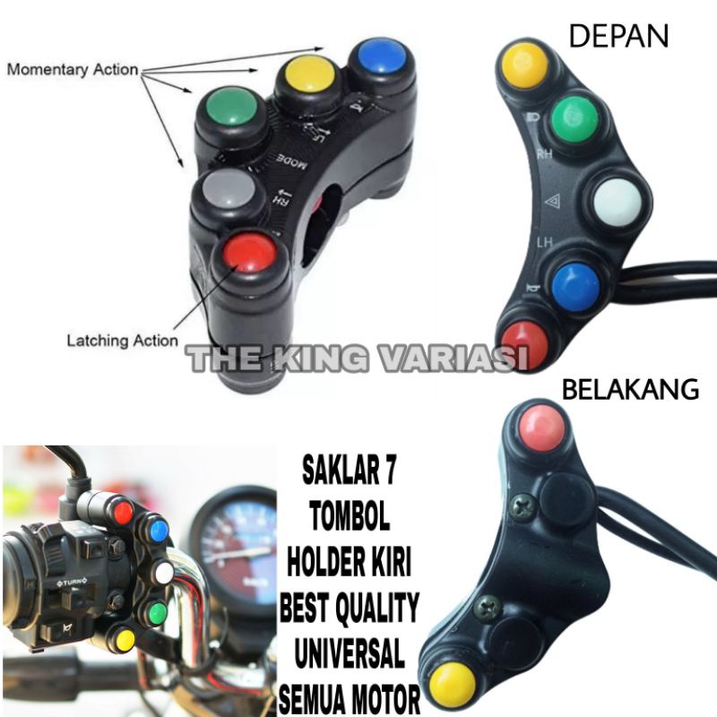 Jual SAKLAR KIRI 7 TOMBOL MODEL KITACO/SAKLAR MOTOR HOLDER KIRI 7 ...