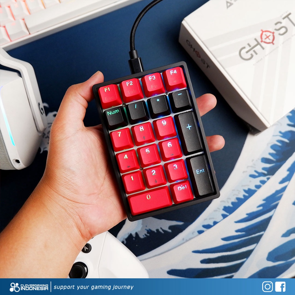 Jual Paradox Gaming Ghost GH21 PBT Numpad Mechanical Keyboard | Shopee ...