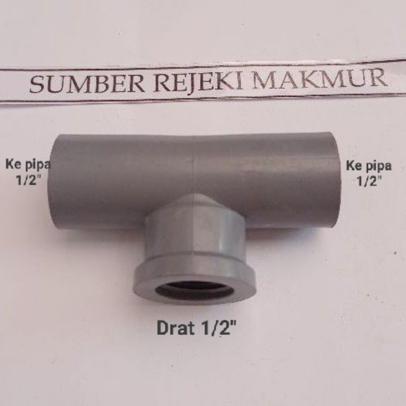 Jual Tee drat 1/2" T drat dalam 1/2 inch pvc | Shopee Indonesia