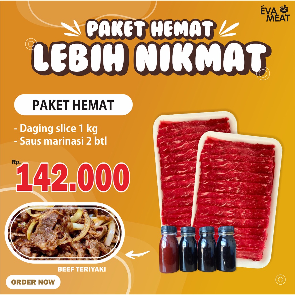 Jual Paket beef slice 1 kg + bumbu / paket hemat BBQ / Paket daging ...