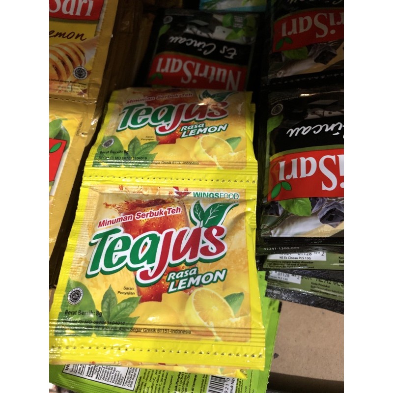 Jual TEAJUS Minuman Serbuk Tea Jus Teh 1 renteng isi 10 sachet | Shopee ...