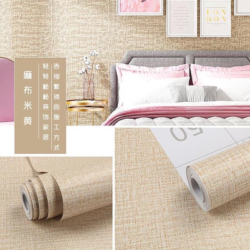 Jual Wallpaper Dinding Ukuran 45 Cm X 10 M Motif Emboss Tekstur Cream