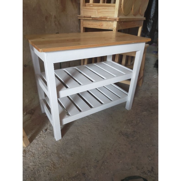 Jual meja rak meja kompor meja aquarium 100×45×70cm full kayu Pinus ...