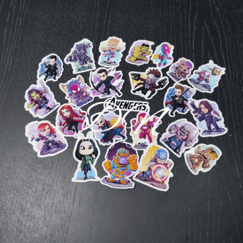 Jual Stiker kertas glossy avenger 23pcs sticker kertas gambar karakter ...