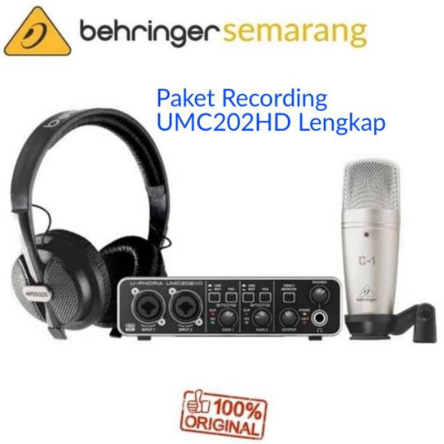 Jual Behringer UPhoria Studio Pro UMC202HD Paket Recording UMC202 HD U ...