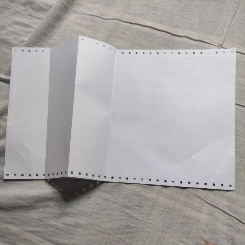 Jual kertas dot matrix atau kertas komputer HVS satu lembar di bagi 4 1 ...