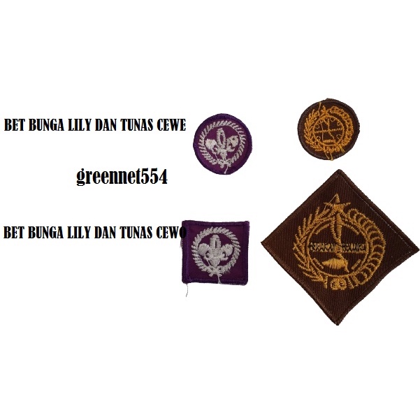 Jual ATRIBUT PRAMUKA /BET PRAMUKA BUNGA LILY DAN TUNAS CEWE/COWO ...
