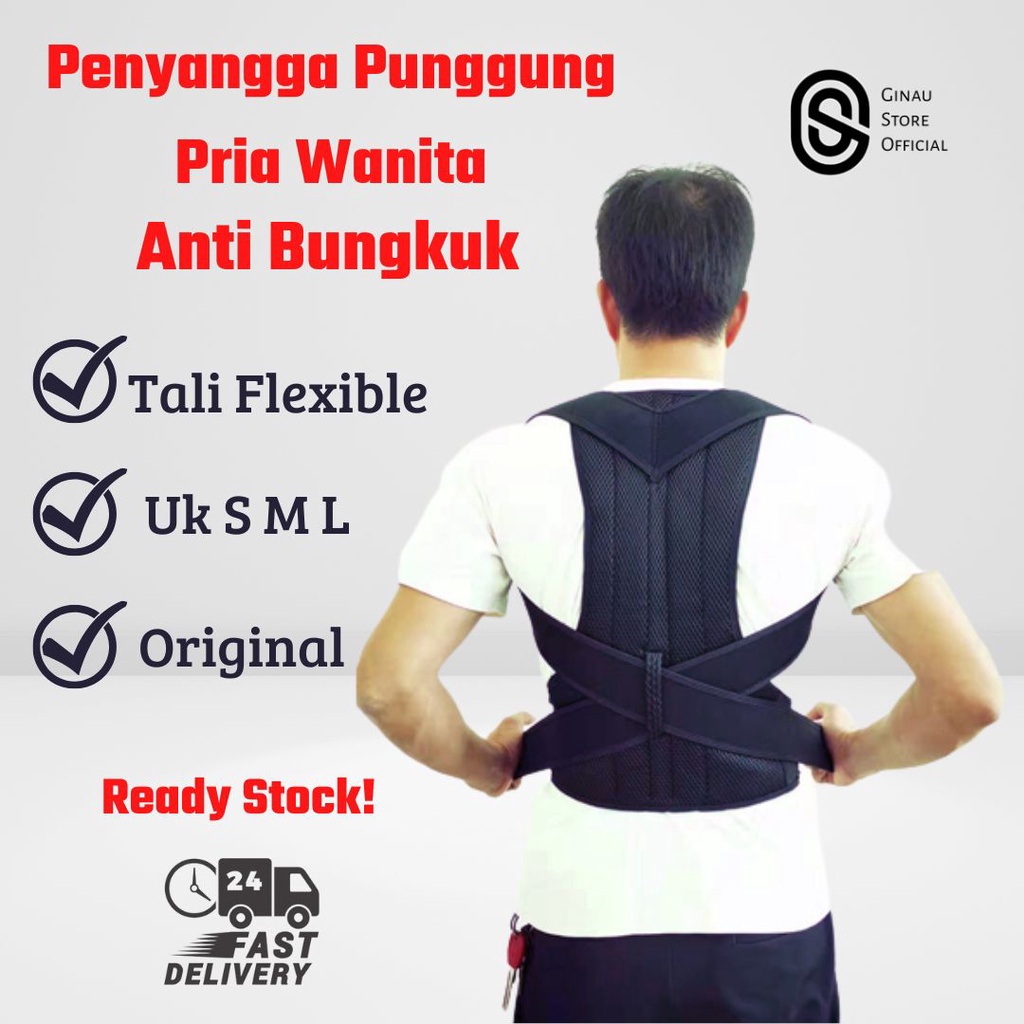 Jual Penyangga Penegak Punggung Bungkuk Pria Wanita Original premium ...