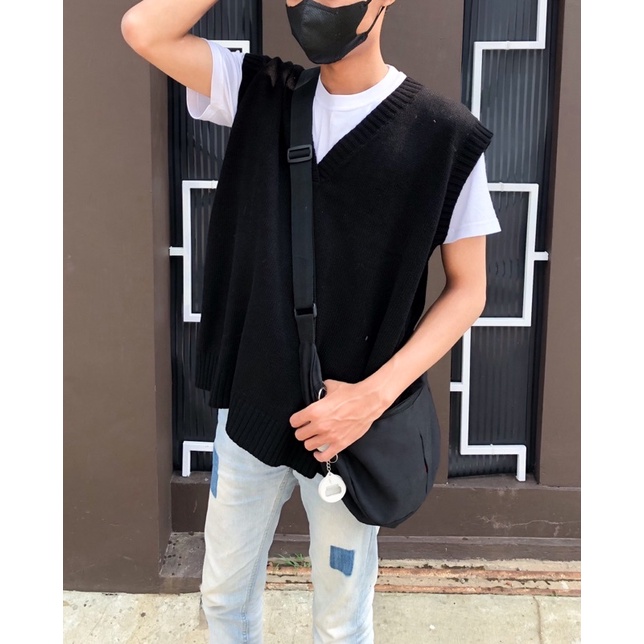 Jual Oversize Vest Pria / Korean Rompi Rajut / Korean Style / Rompi ...