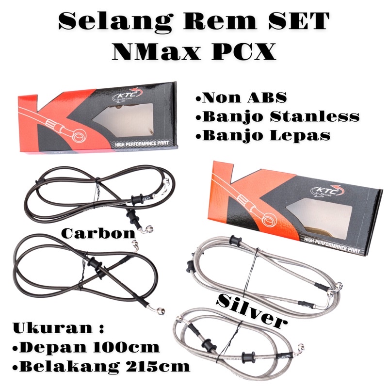 Jual Selang Rem SET KTC Racing Moto 1 Aeromotive Hell NMax 155 NON ABS Nmax 155 Non Abs KTC ...
