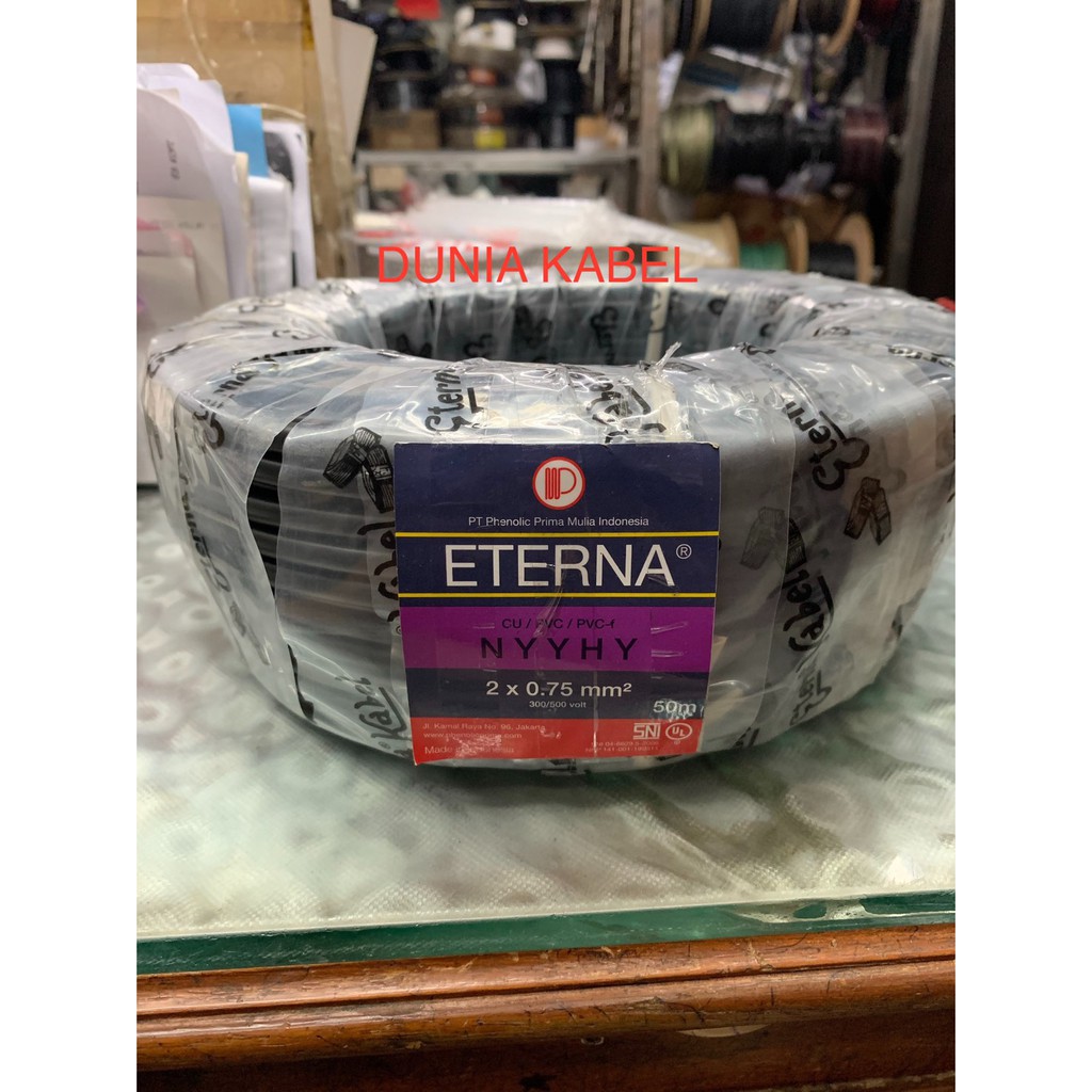 Jual Kabel Listrik Eterna NYYHY/Serabut 2x0.75 2x0,75 SNI | Shopee Indonesia
