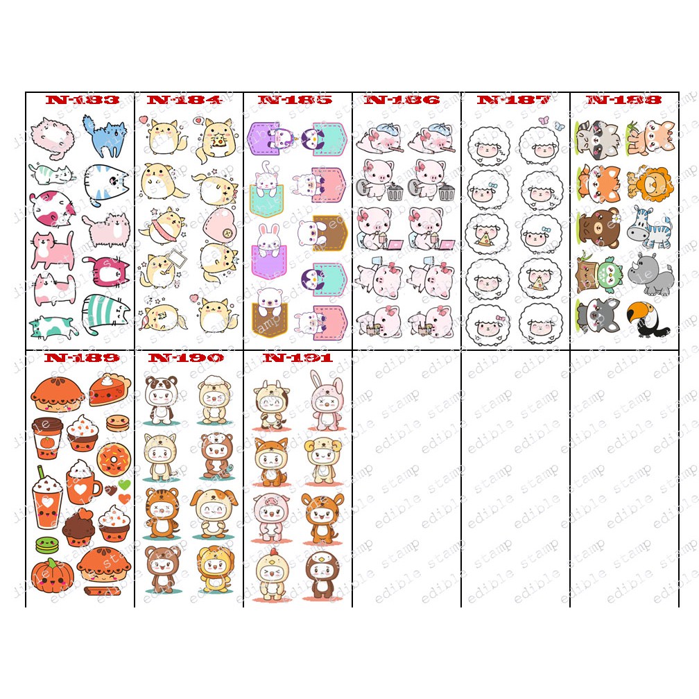 Jual Edible Stamp Stiker Makanan Edible Stiker Edible Image Edible ...