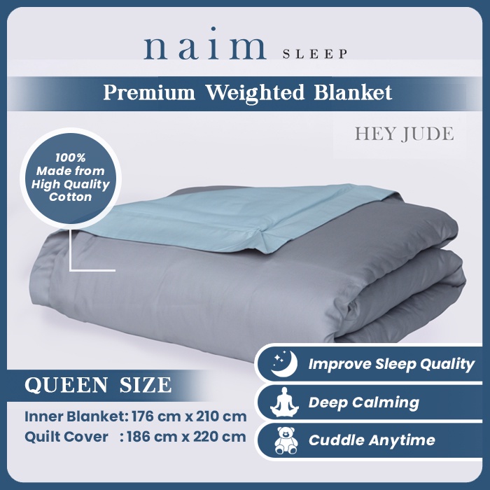 Jual Queen NAIM SLEEP Weighted Blanket Selimut Berat set (inner blanket ...