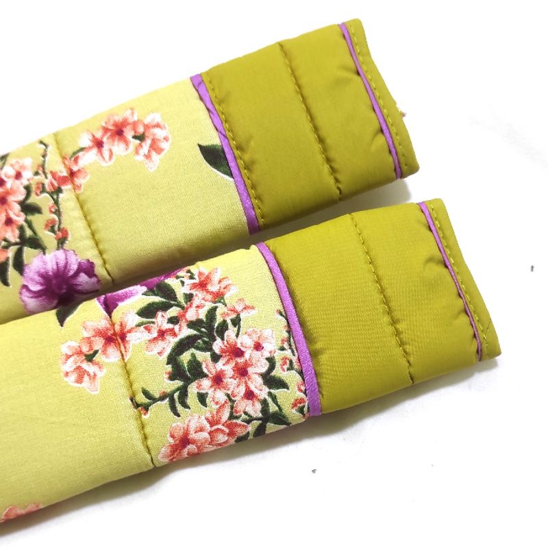 Jual Sarung pegangan kulkas hijau pupus bunga pink (moss green fridge ...