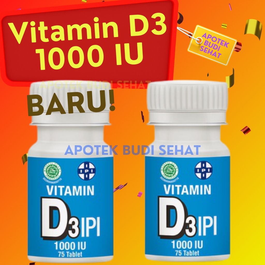 Jual Vitamin D 1000 IU Vitamin IPI D3 1000 IU isi 30 Tablet Vitamin D3 ...