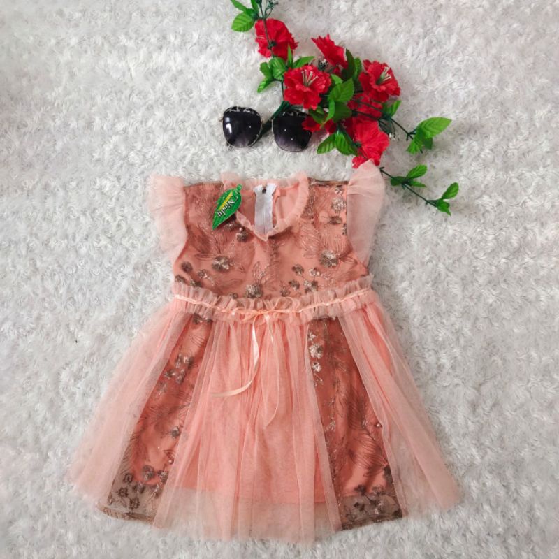 Jual Dress anak 1 2 tahun gaun cewek perempuan terbaru ( dress ninda ...