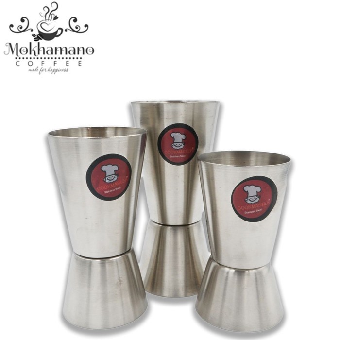Jual COOKMASTER ZIGGER STAINLESS STEEL MEASUREMENT CUP JIGGER CUP TAKAR ...