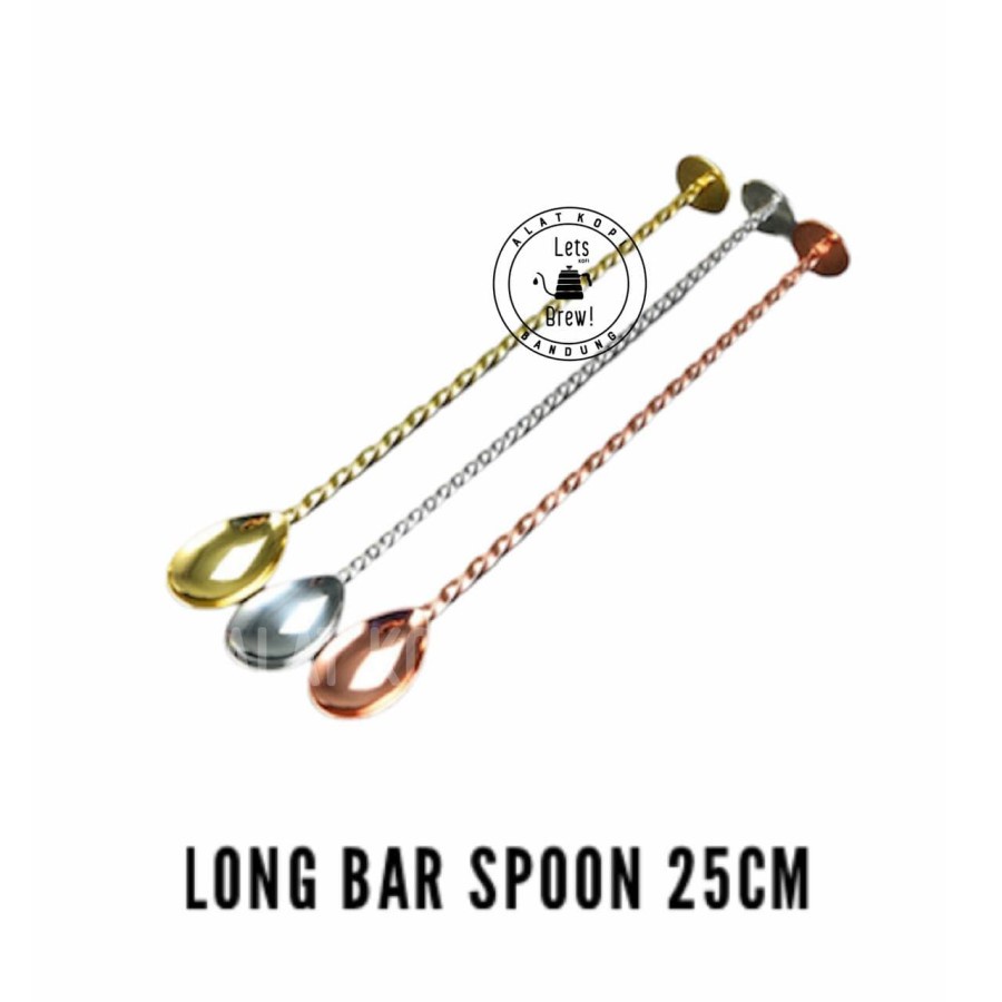 Jual Long Bar Spoon 25cm Ujung Stand rata / Sendok Bar / Sendok ...