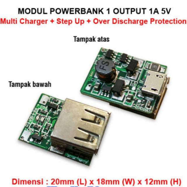 Jual Modul Power Bank 134N3P Output 5V 1A Charging Protection | Shopee ...