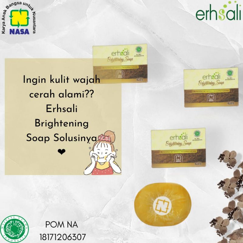 Jual Erhsali Brightening Soap Original Nasa - Sabun Muka Pencerah Wajah ...