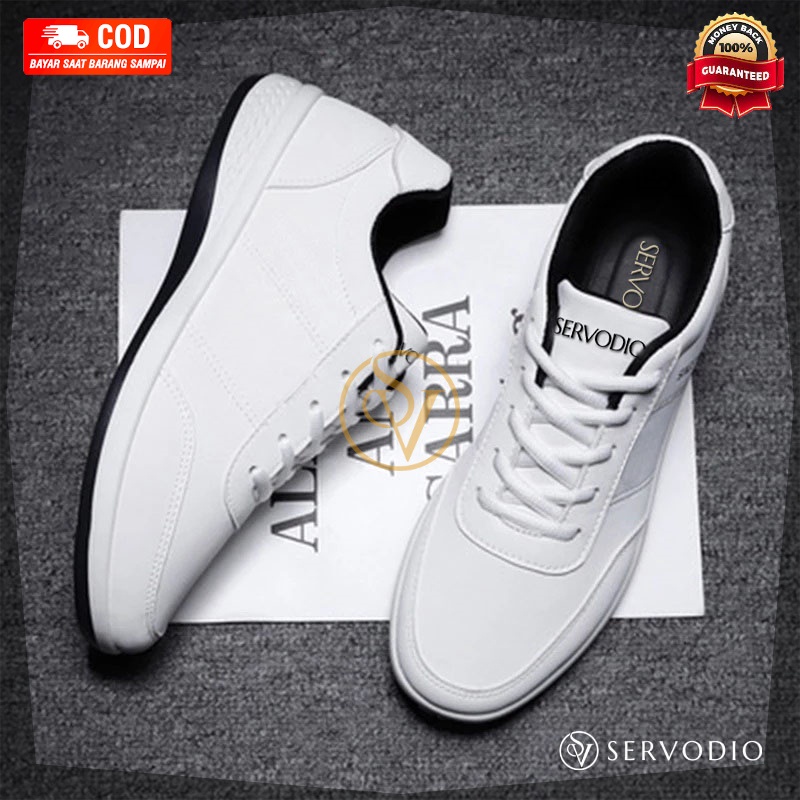 Jual Servodio 37-44 White Sepatu Sneakers Casual Pria Wanita SV02 | Al ...