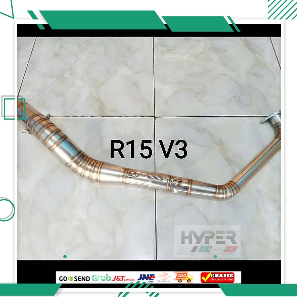 Jual Leher / Pipa / Header Knalpot motor R15 V3 , ORIGINAL Hyper ...