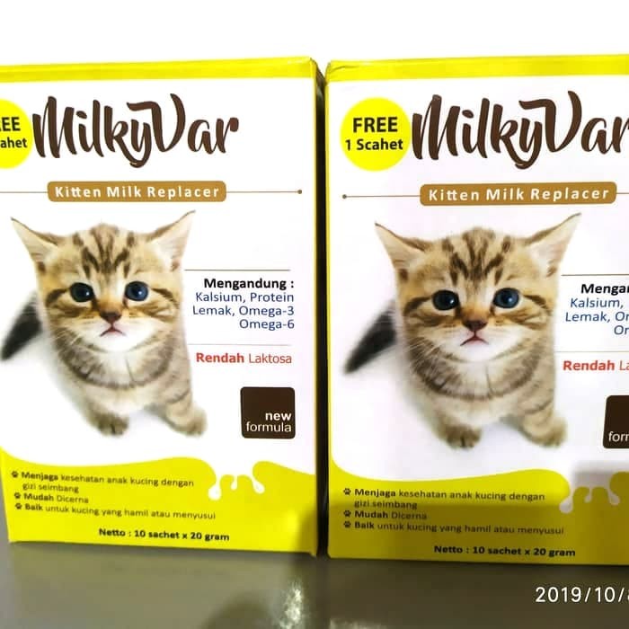 Jual MilkyVar 1 Box Susu Anak Bayi Kucing Growssy Kitten Cat Milk ...