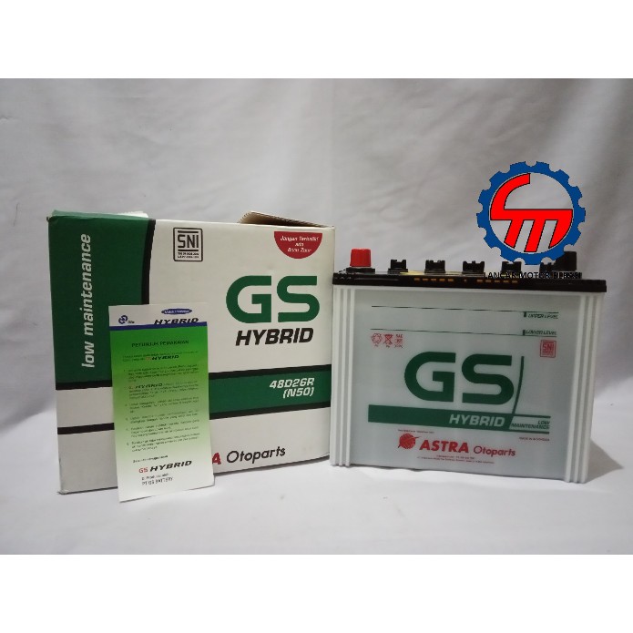 Jual Aki accu Basah GS Astra HYBRID N50 12v 50Ah Terrano | Shopee Indonesia
