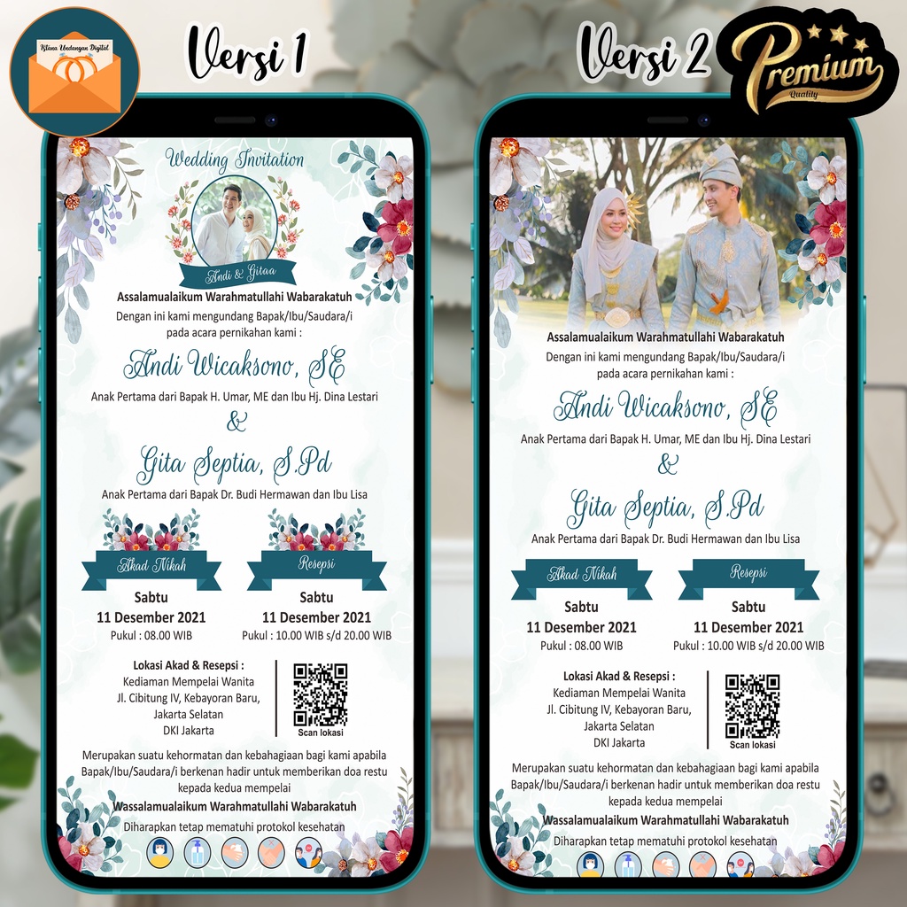 Jual Undangan Pernikahan Gambar JPG/JPEG Statik | G03 | Shopee Indonesia
